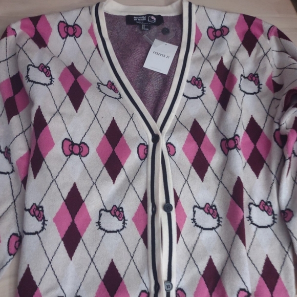 Hello Kitty | Sweaters | Hello Kitty Limited Edition Pink Argyle Print ...